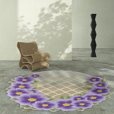 Tapis Design Chic Stylé Fait A La Main Fleur Du Jardin Dans La Campagne